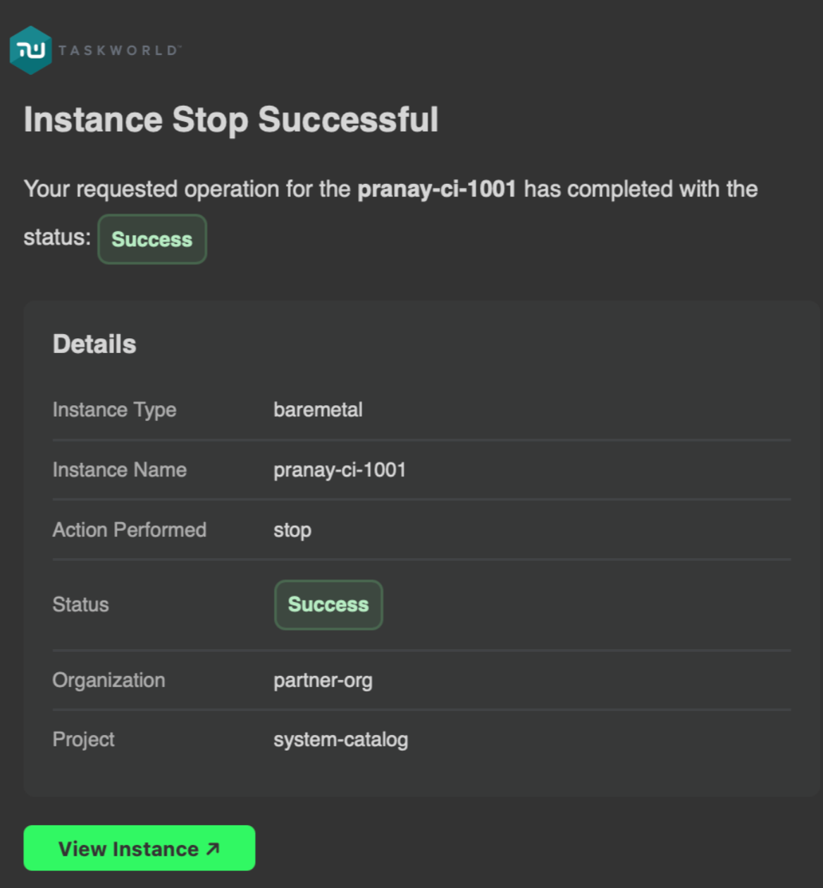 PaaS Instance Email Notifications - Rafay Product Documentation
