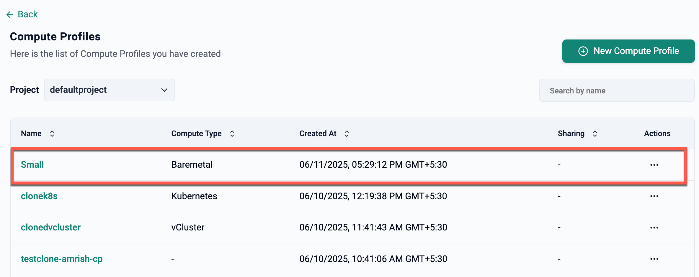 Compute Profiles - Rafay Product Documentation