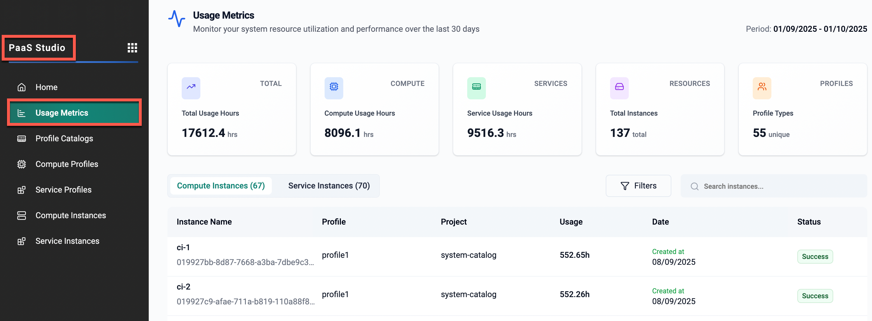 Usage Metrics - Rafay Product Documentation
