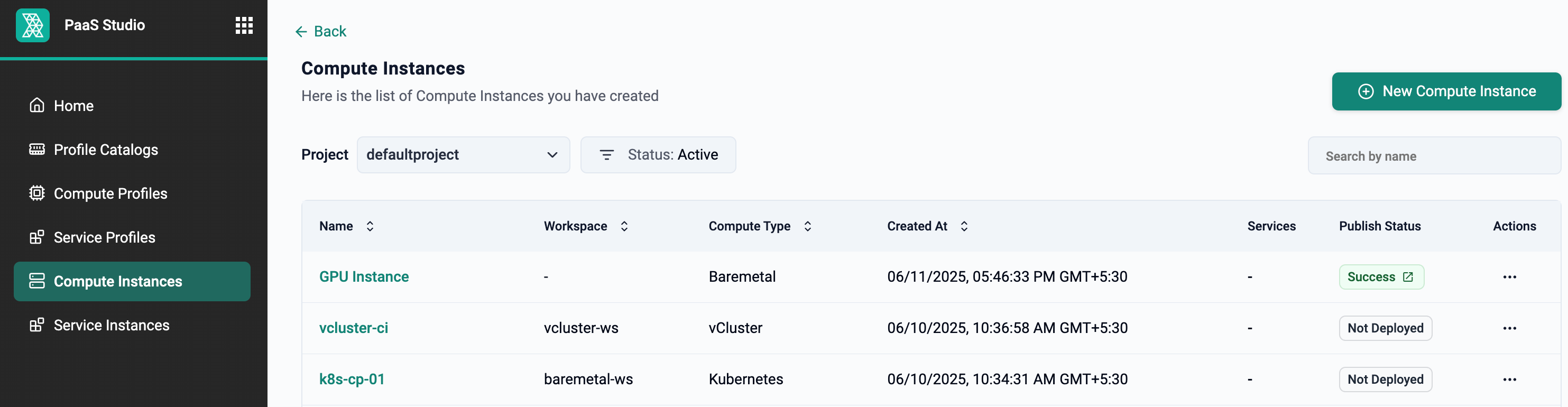Managed Compute Instances - Rafay Product Documentation