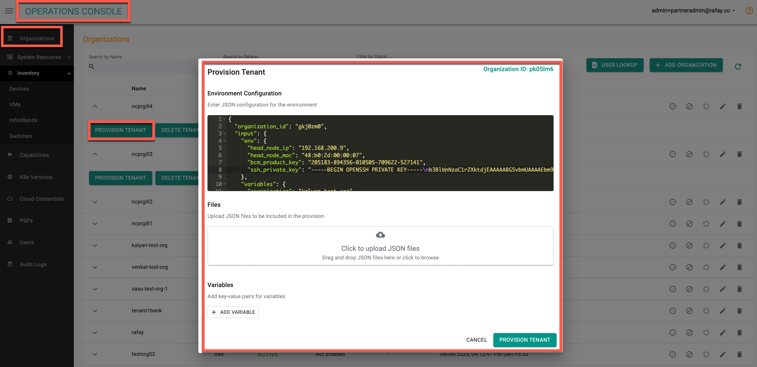 Tenant Onboarding Automation for NCP Environments - Rafay Product Documentation
