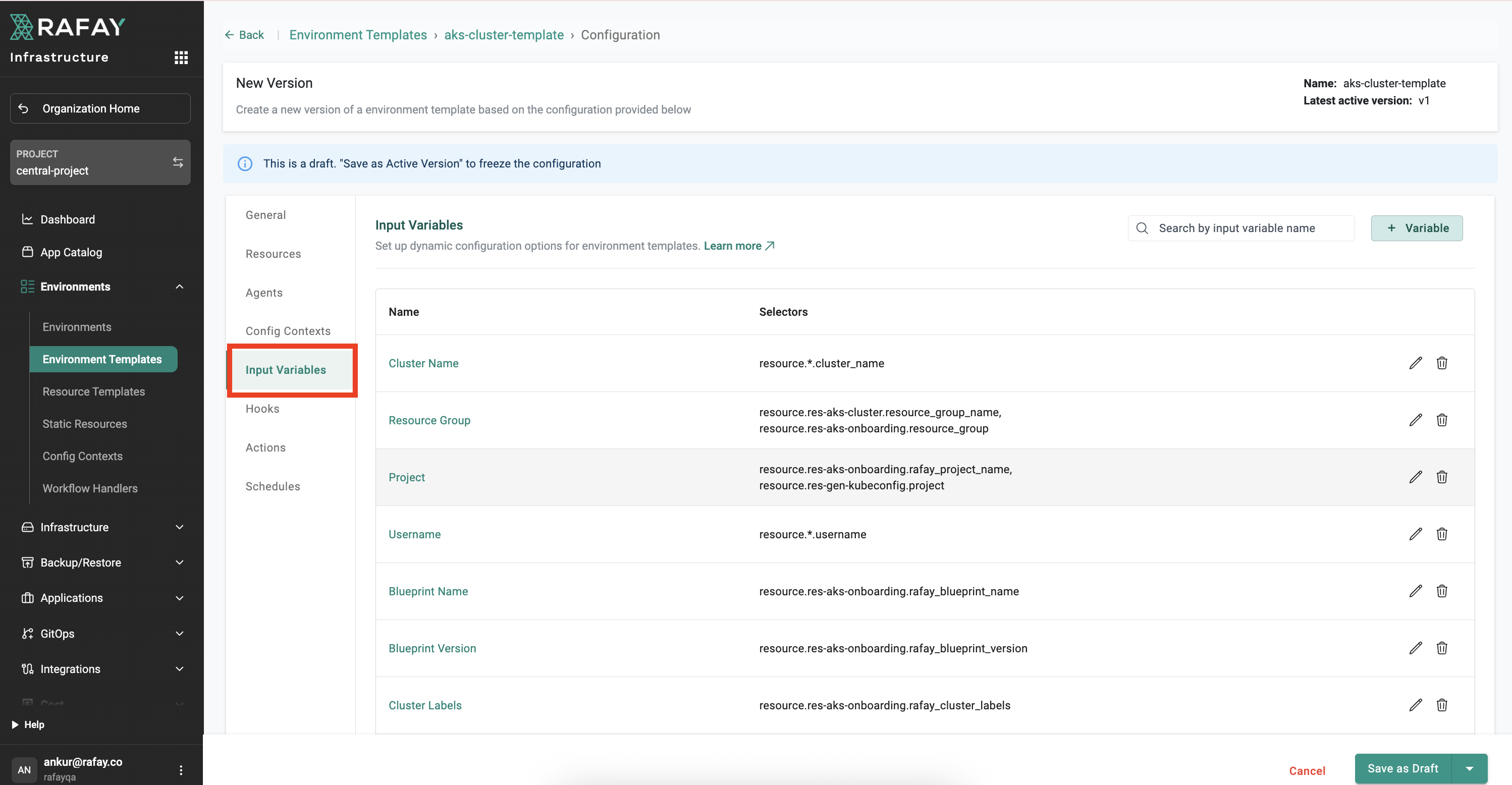 System Azure AKS Template - Rafay Product Documentation