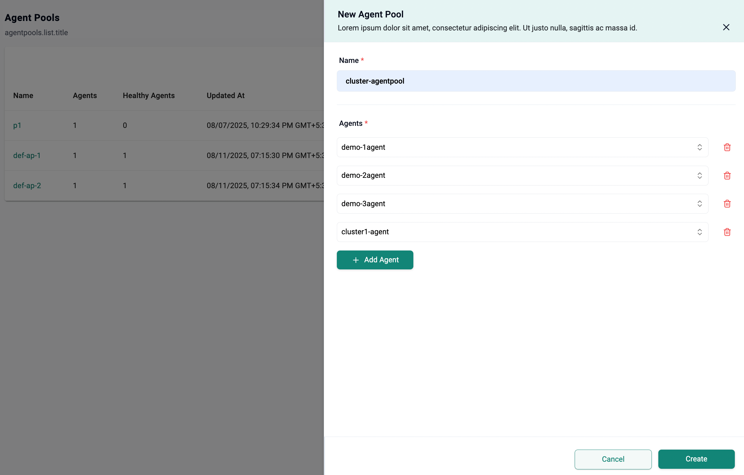Managing Agent Pools - Rafay Product Documentation