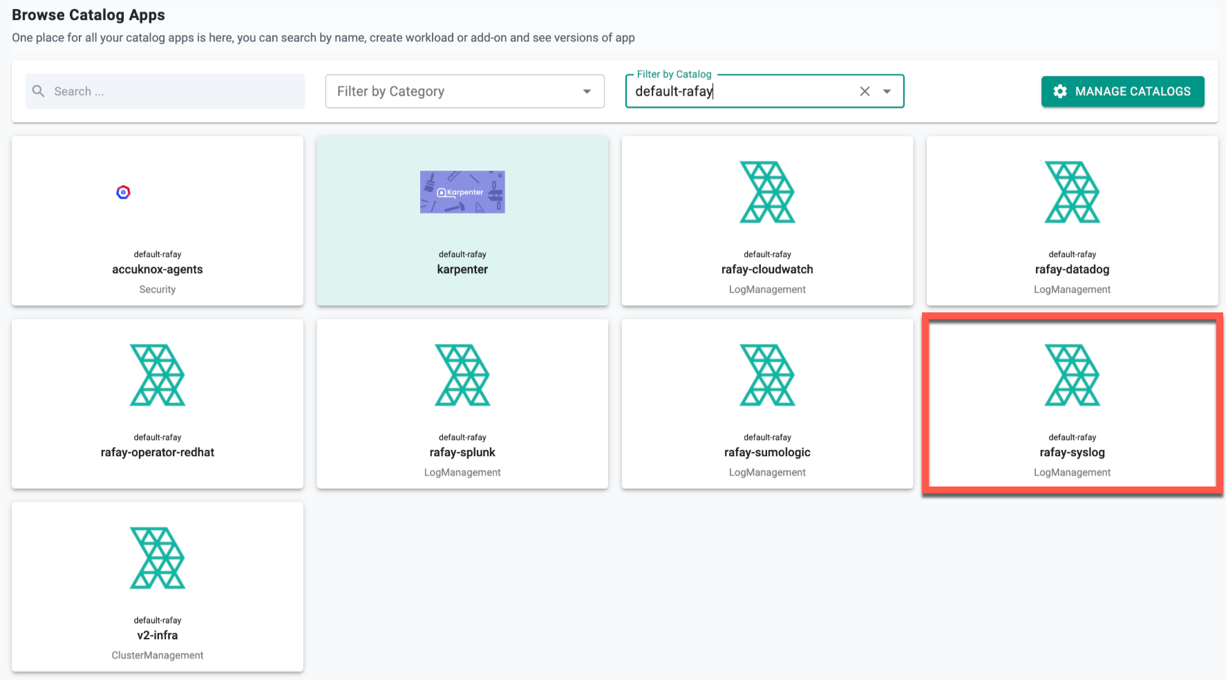 Syslog - Aggregate Rafay Audit Logs to Syslog - Rafay Product Documentation